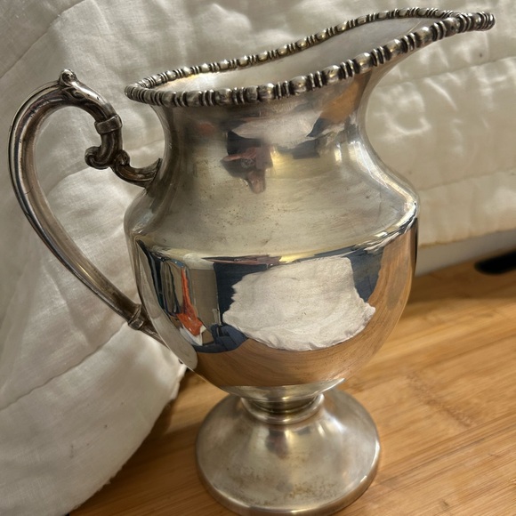 Source Unknown | Dining | Vintage Silver Plate Water Pitcher Brand Logo ...